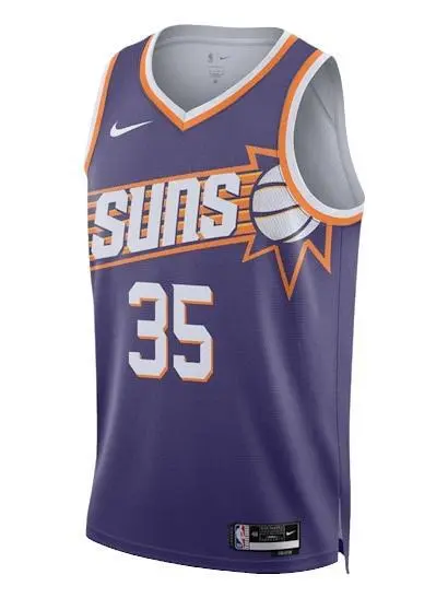 Nike Nba Phoenix Suns Kevin Durant Icon Edition Drifit Swingman Jersey - Purple/white/orange