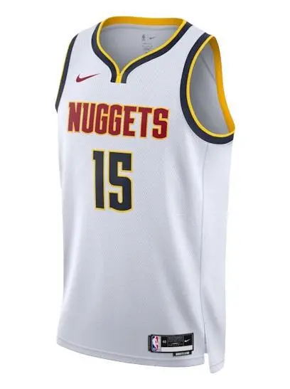 Nike Nba Denver Nuggets Nikola Jokic Association Edition Swingman Drifit Jersey - White/dark Red/navy Blue