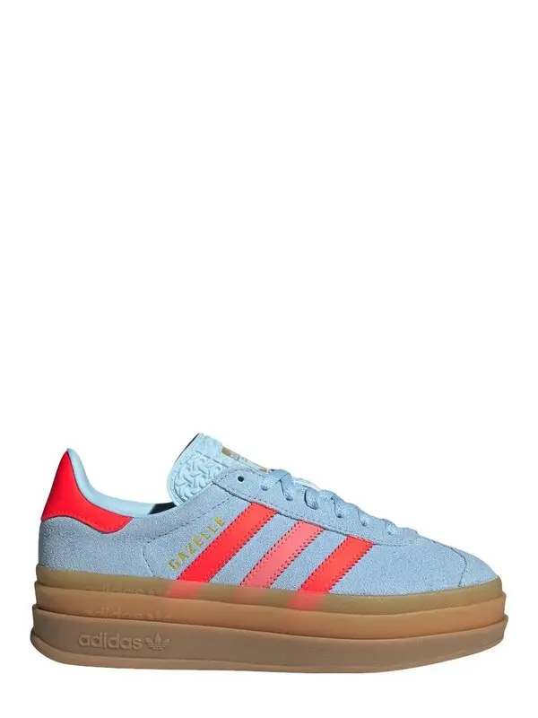 Adidas Gazelle Bold Sneakers - Clear Sky Blue/solar Red/gold Metallic