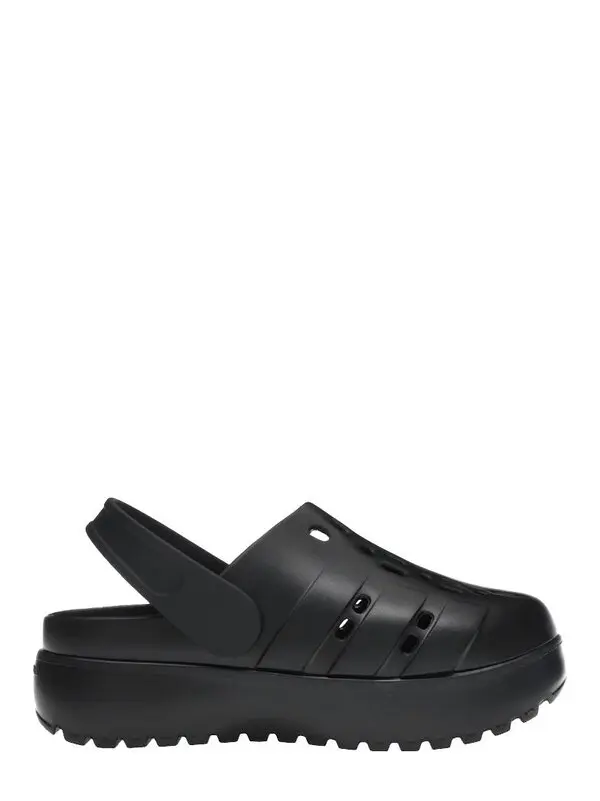 Adidas Adilette Platform Clogs - Core Black