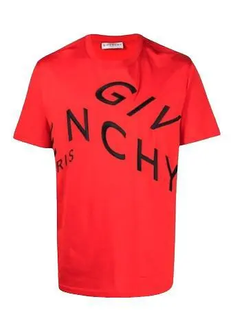 Givenchy Refracted Embroide Logo Oversized T-shirt - Red