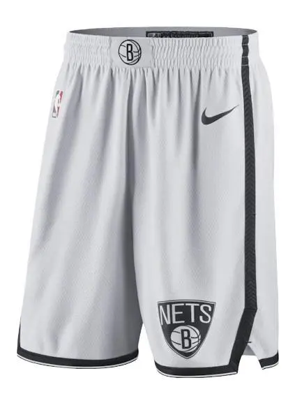 Nike Nba Brooklyn Nets City Edition Swingman Shorts - White/black