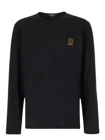 Versace Medusa Logo Long Sleeve T-shirt - Black