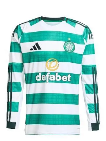 Adidas Celtic Fc 25/26 Long Sleeve Home Jersey - White