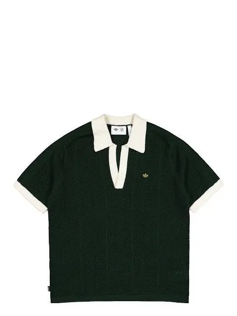 Adidas X Clot Knit Polo Shirt - Green Night