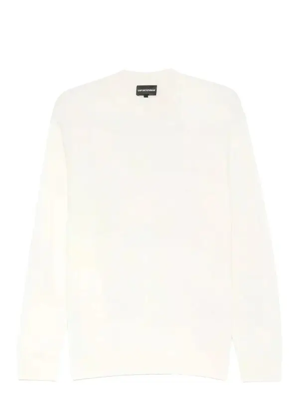 Emporio Armani Crew-neck Wool Sweater - Neutrals