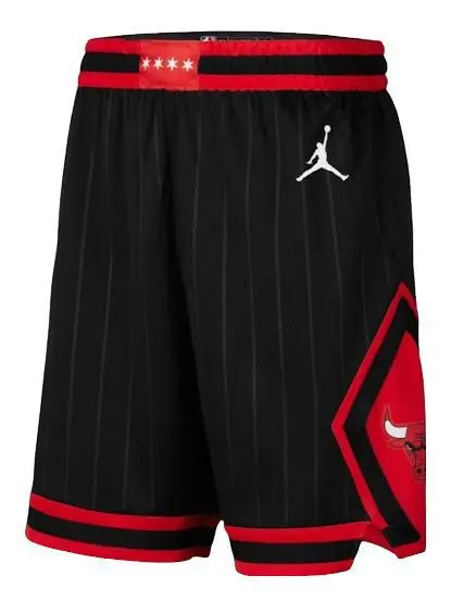 JORDAN Nba Chicago Bulls Statement Edition Swingman Drifit Shorts - Black/white/red