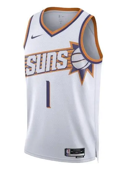 Nike Nba Phoenix Suns Devin Booker Asociation Edition Drifit Swingman Jersey - White/purple