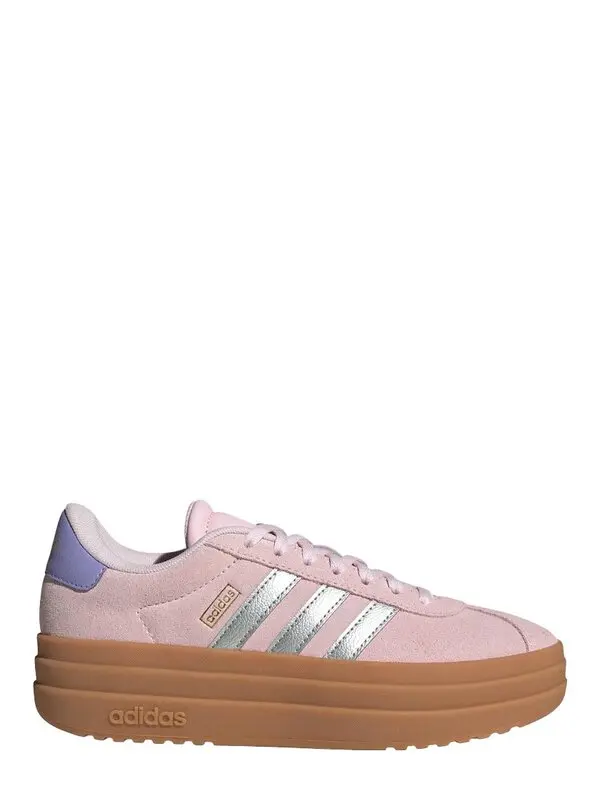 Adidas Vl Court Bold Sneakers - Clear Pink/silver Metallic/gold Metallic