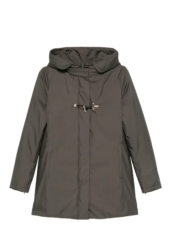 FAY Hooded Toggle Coat - Green