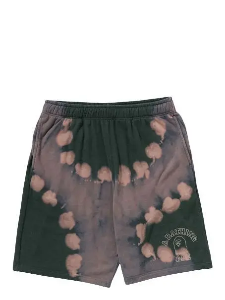 BAPE Relaxed Fit Tie Dye Sweat Shorts - Green