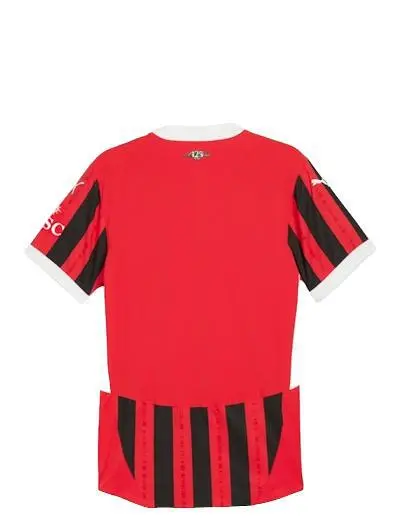 PUMA Ac Milan Home Authentic Crew Neck Short Sleeve Soccer Jersey - For All Time Red/black