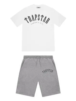 Trapstar Irongate Camo Print Shorts Set - White/grey