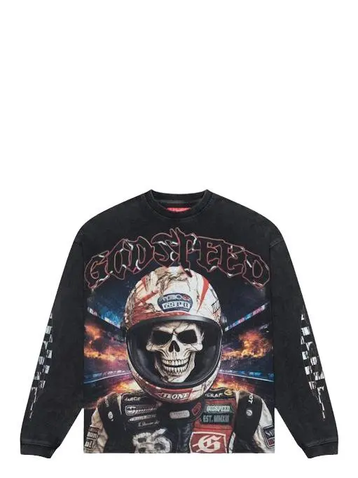 GODSPEED Racer Goldie Long Sleeve T-shirt - Wash Gray