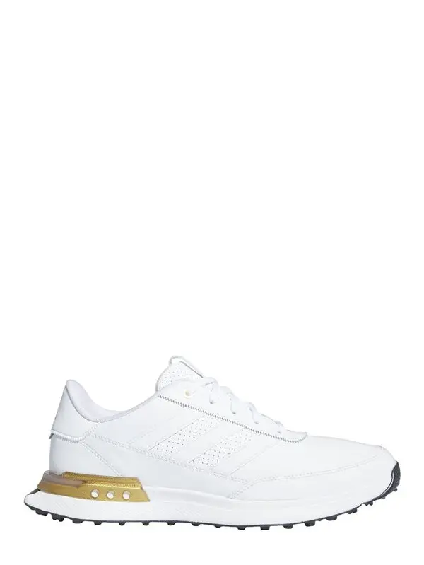 Adidas S2g 24 Leather Spikeless Golf Sneakers - Cloud White/gold Metallic