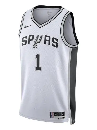 Nike Nba San Antonio Spurs Victor Wembanyama Association Edition Swingman Drifit Jersey - White/black/grey