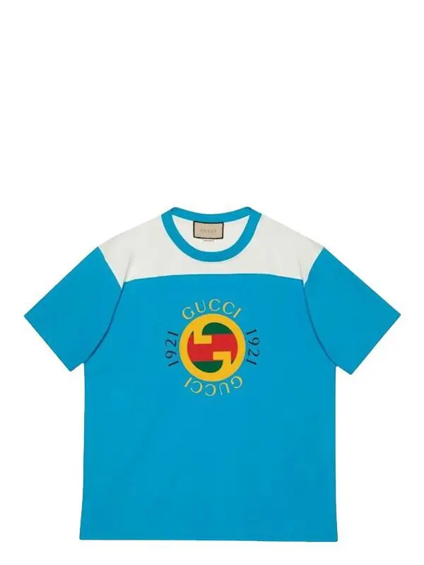 Gucci 1921 Logo T-shirt - Blue