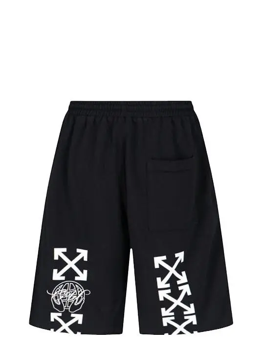 Off-White Arrow Skate Sweatshorts - Black/white