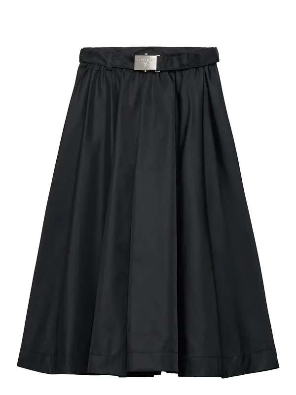 Prada Re-nylon Flared Skirt - Black