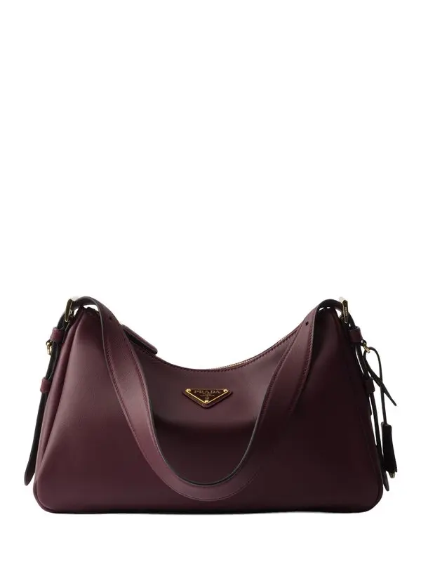Prada Aimée Medium Leather Shoulder Bag - Red