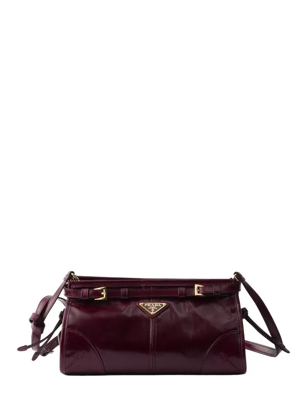 Prada Small Leather Shoulder Bag - Red