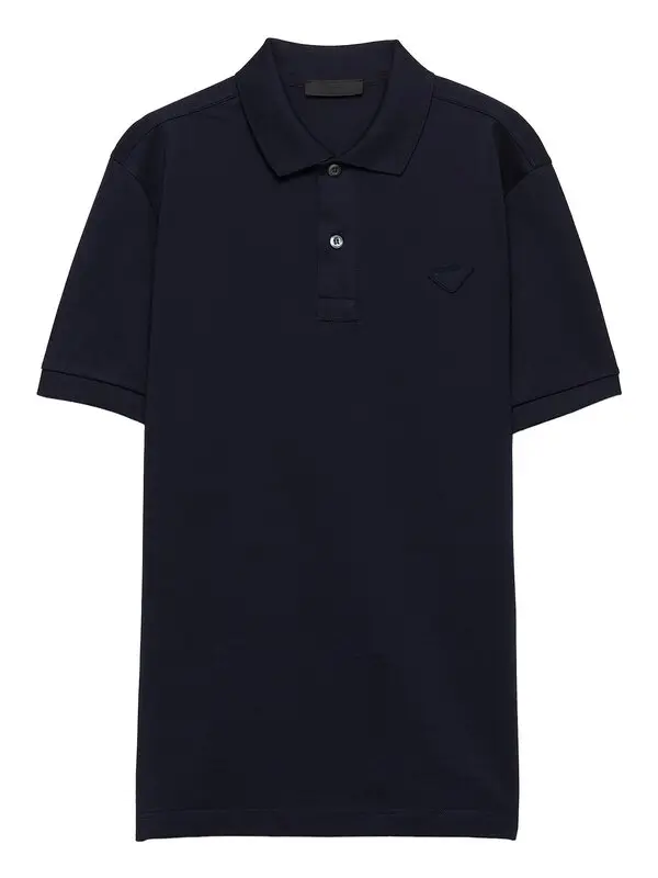 Prada Piqué Polo Hirt - Blue