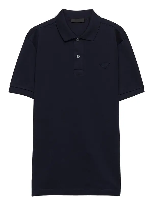 Prada Piqué Polo Shirt - Navy