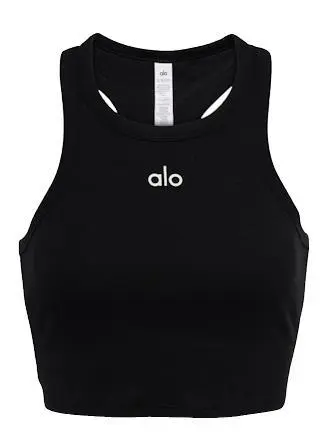 Alo Yoga Aspire Cropped Tank Top - Black/white