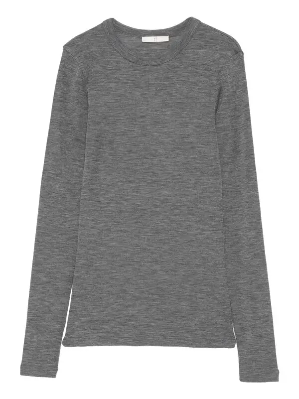 RÓHE Long-sleeved Merino Wool T-shirt - Grey