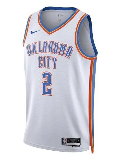 Nike Nba Oklahoma City Thunder Shai Gilgeousalexander Association Edition Jersey - White/blue