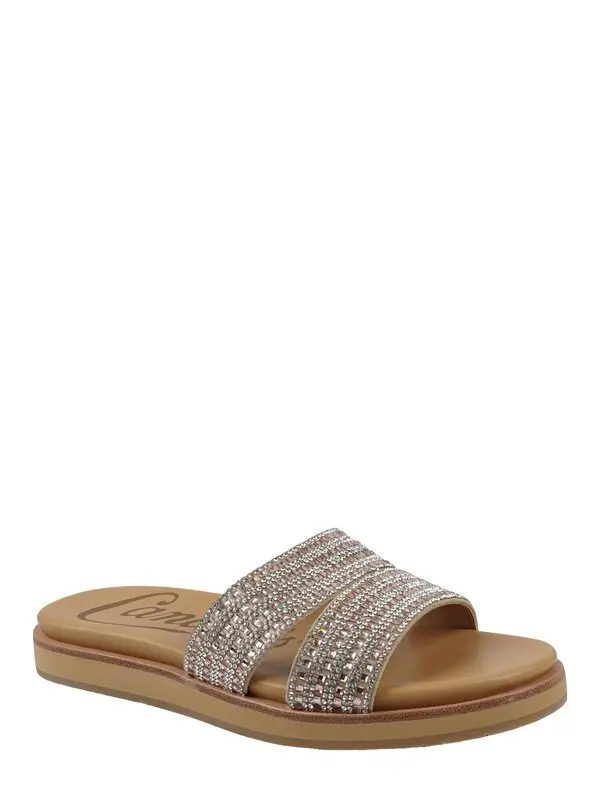 CANDIE'S Slide Sandal - Nude Suede