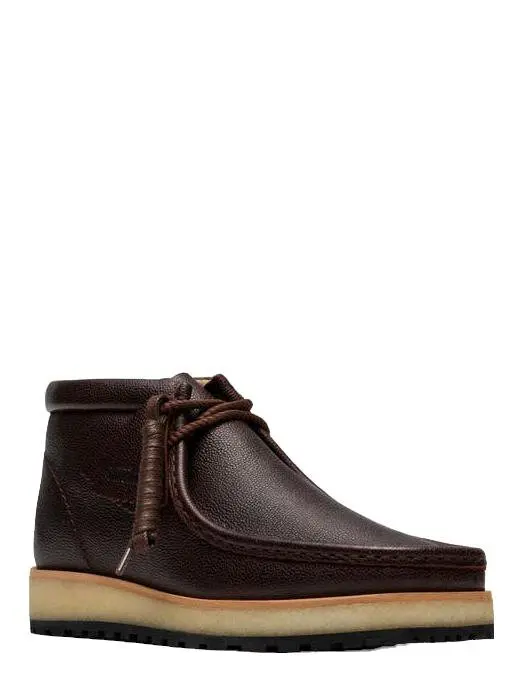 Clarks Wallabee Scout Chukka Boot - Brown Scotch Grain