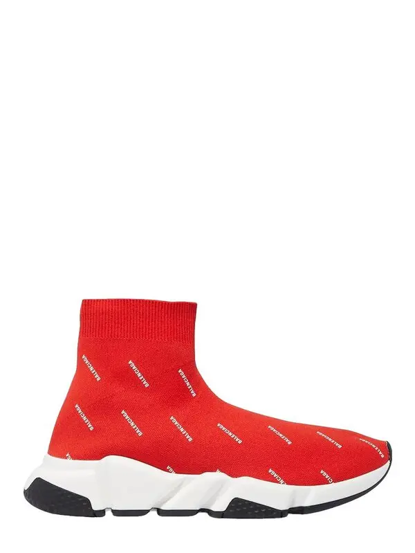 Balenciaga Speed Trainer Sneakers - Red/white