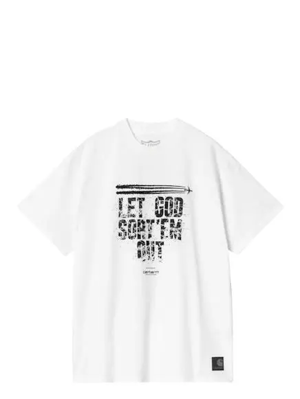 Carhartt Wip X Clipse Short Sleeve Let God Sort Em Out T-shirt - White/black