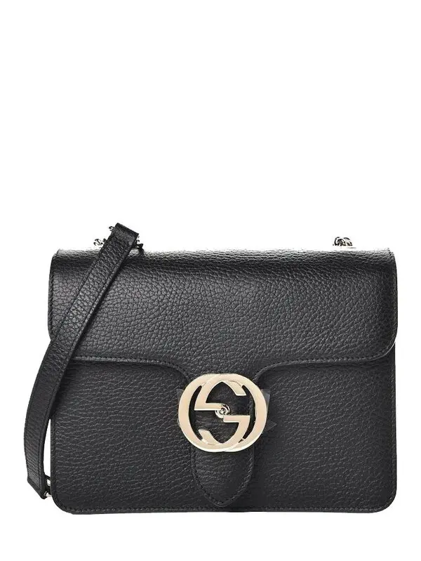 Gucci Gg Interlocking Crossbody Bag - Black