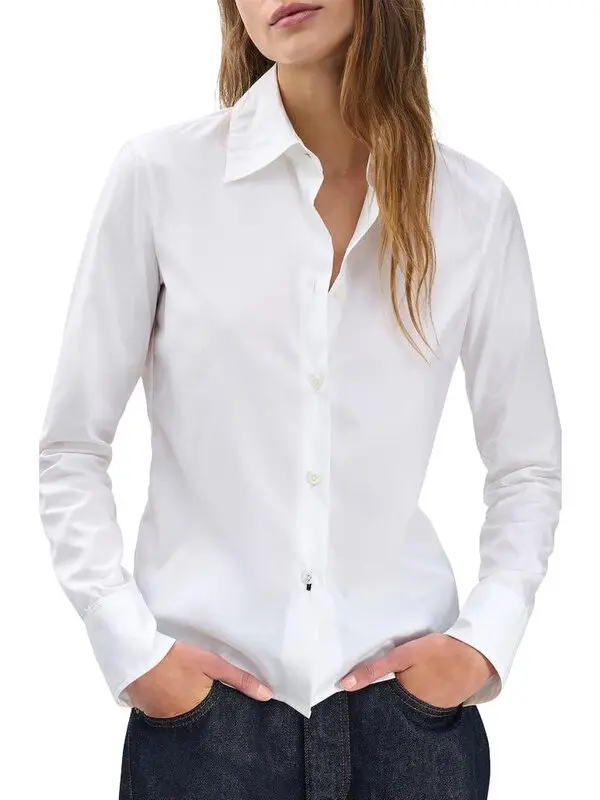 Rag & Bone Cotton Poplin Button-up Shirt - White