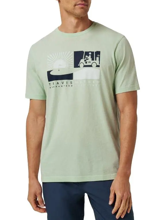 Travis Mathew Player Parking Cotton Graphic T-shirt - Aqua Foam