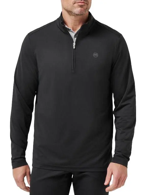 Travis Mathew Quarter Zip Pullover - Black