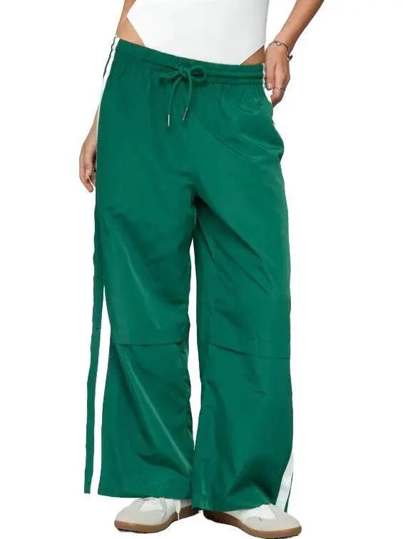 EDIKTED Relaxed Fit Track Pants - Green