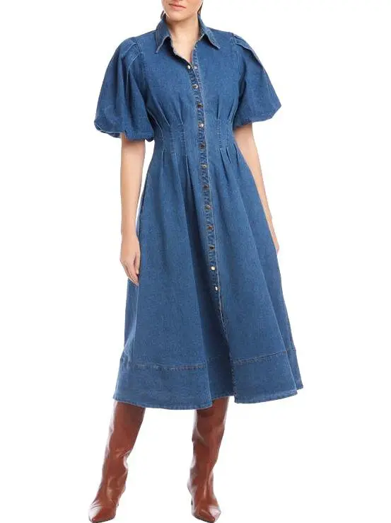 Fifteen Twenty Esme Shirtdress - Denim