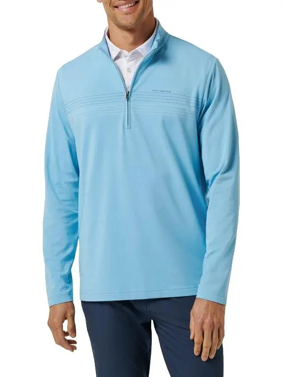 Travis Mathew First Class Seat Quarter Zip Pullover - Air Blue