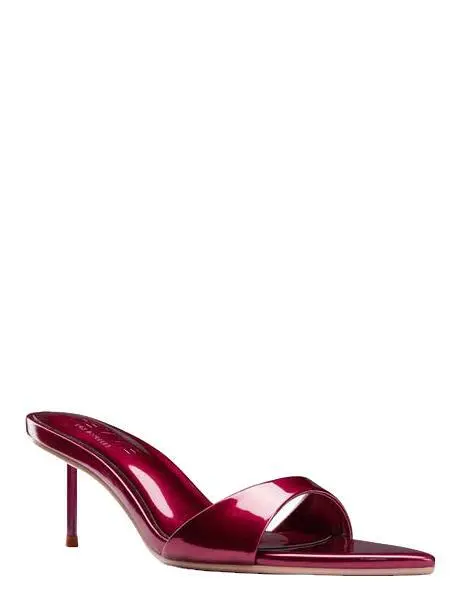 Femme La Marseille Pointed Toe Slide Sandal - Red