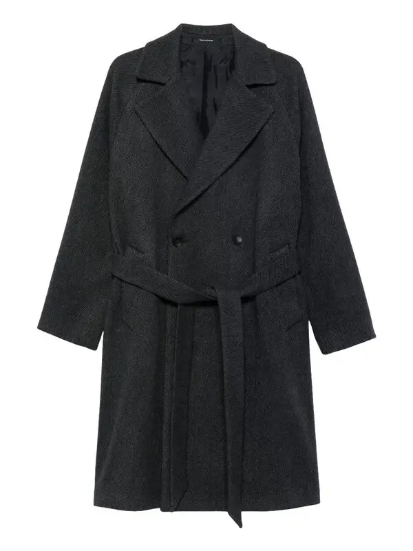 Tagliatore Belted Coat - Grey