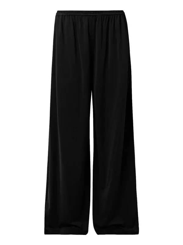 THE ROW Bellana Silk-jersey Pants - Black