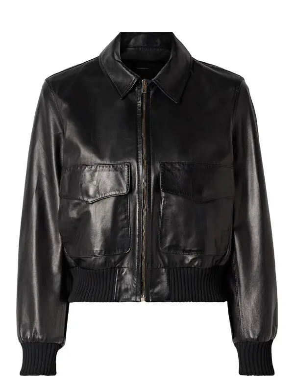 NILI LOTAN Redley Leather Jacket - Black