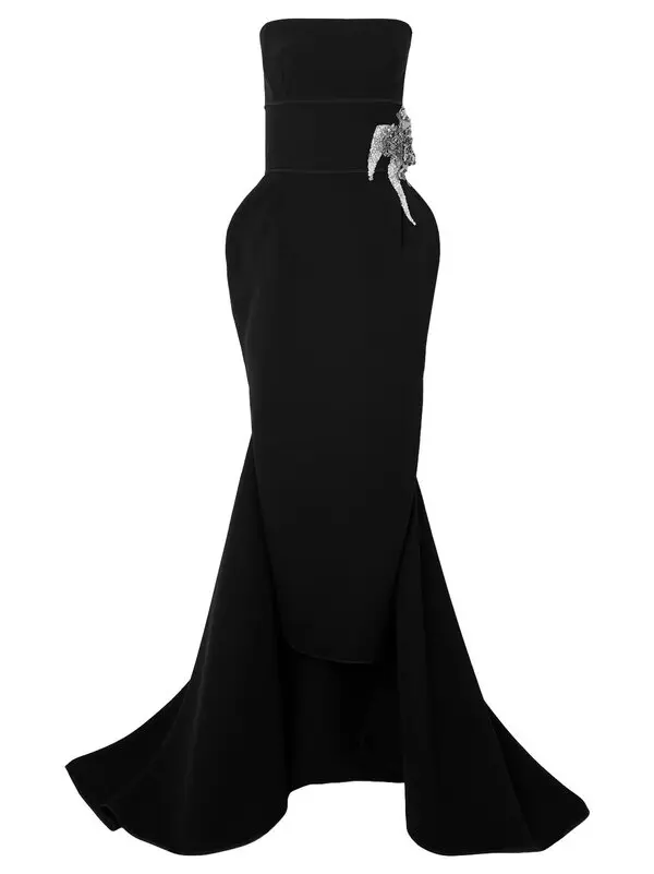 Maticevski Residence Strapless Crepe Gown - Black