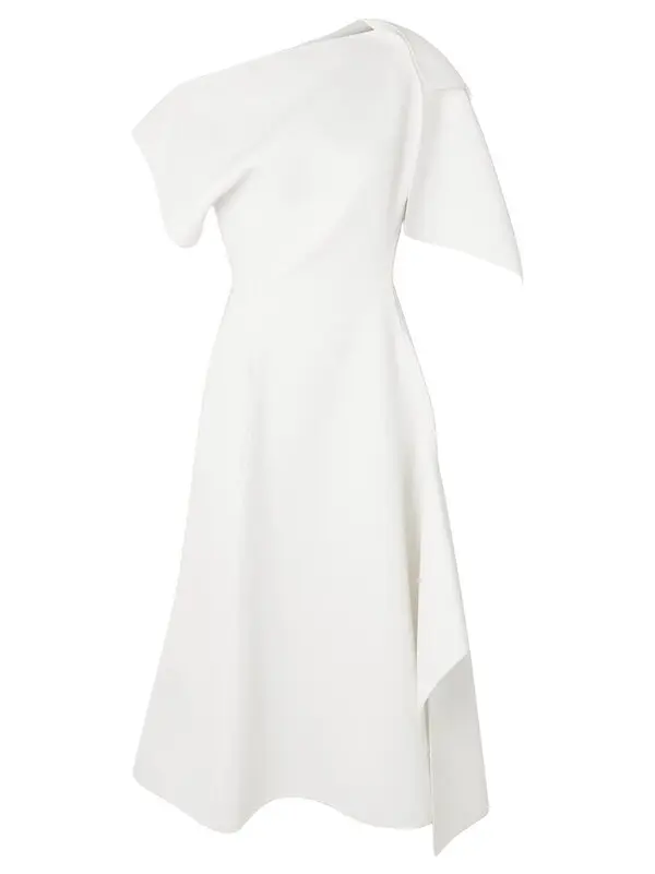 Maticevski Diadem Off-the-shoulder Crepe Dress - White