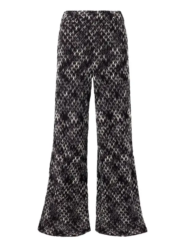 Missoni Crochet-knit Space-dyed Wide-leg Pants - Brown
