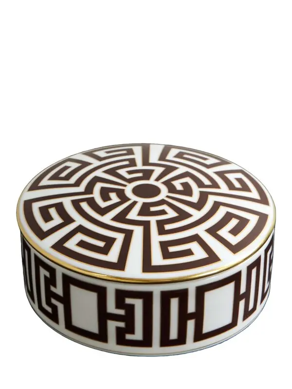 GINORI 1735 Gold-plated Porcelain Trinket Box - White