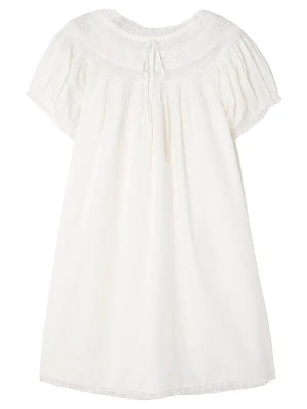 DÔEN Daphne Lace-trimmed Mini Dress - White